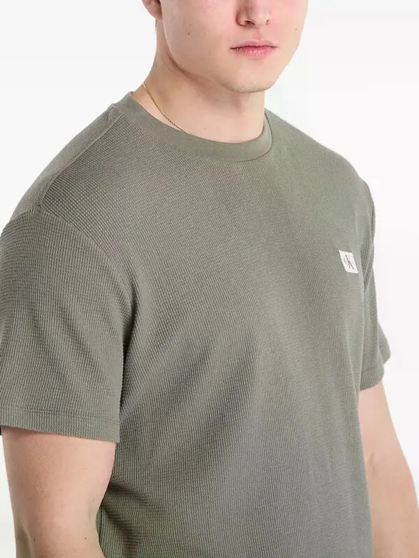 Calvin Klein Waffle-knit Logo-patch T-shirt