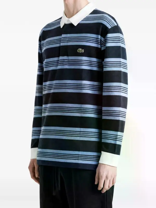 Lacoste Striped Long-sleeve Polo Shirt