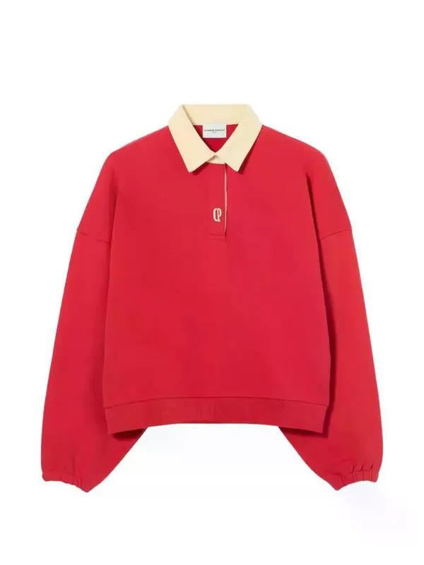 Claudie Pierlot Embroidered Logo Sweatshirt - Red