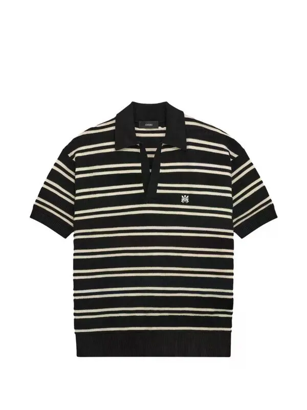 Amiri Ma Striped Knit T-shirt - Black