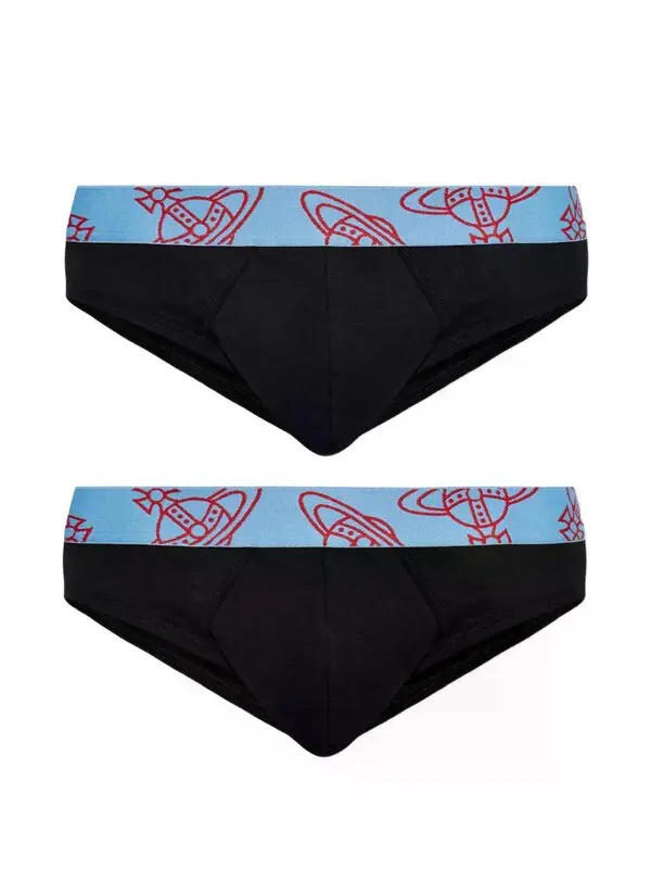 VIVIENNE WESTWOOD Orb-print Briefs - Black