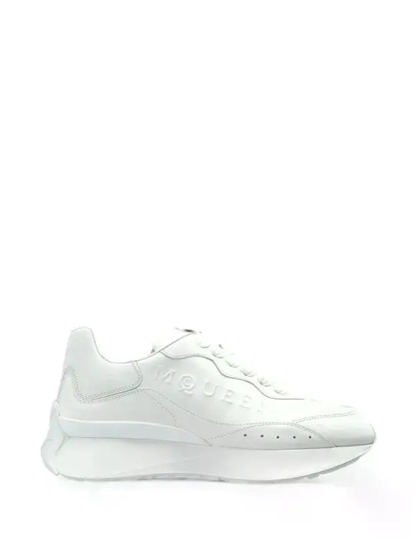 Alexander McQueen Logo-embossed Leather Sneakers