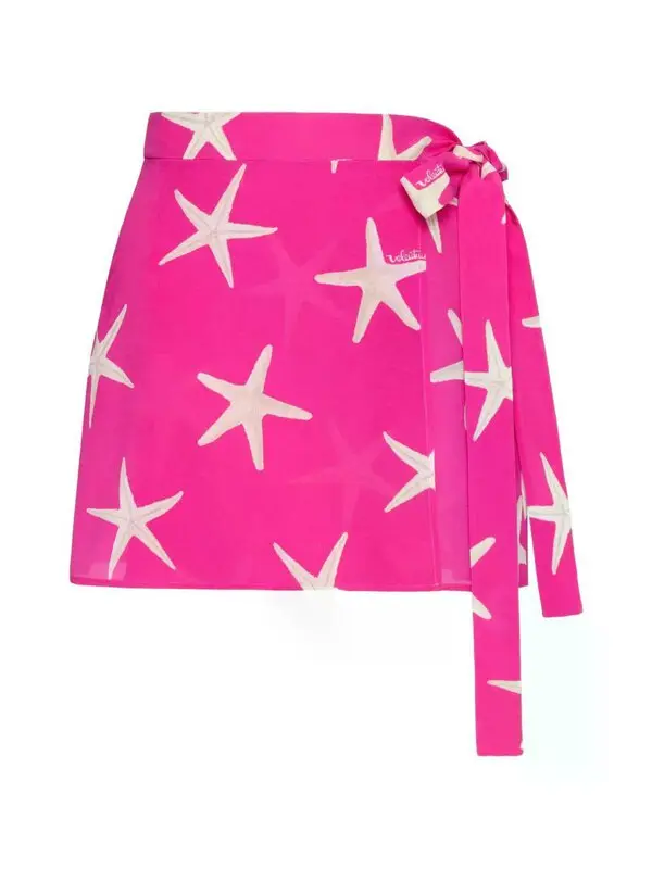 Valentino Garavani Starfish Crepe De Chine Mini Skirt