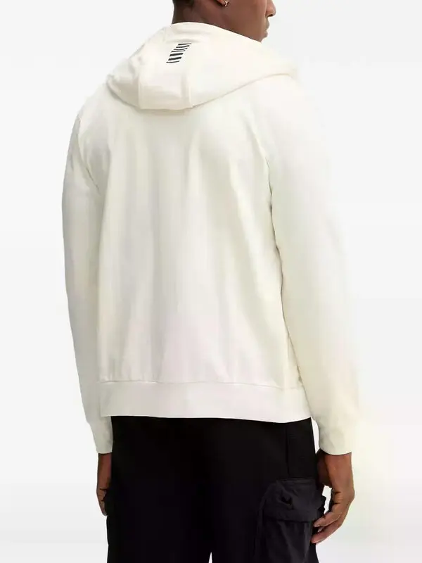 EA7 Zip-up Logo Detail Hoodie