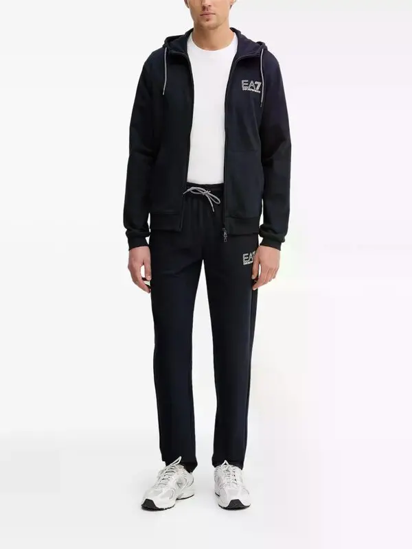 EA7 Logo-detail Hoodie Tracksuit - Blue