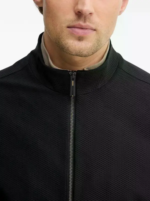 EA7 Zipped Geometric Bomber Jacket