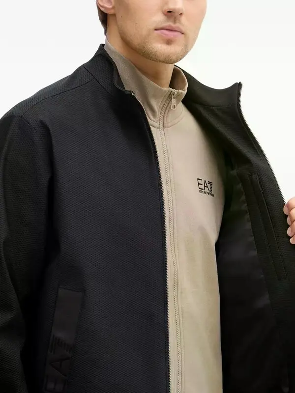 EA7 Zipped Geometric Bomber Jacket