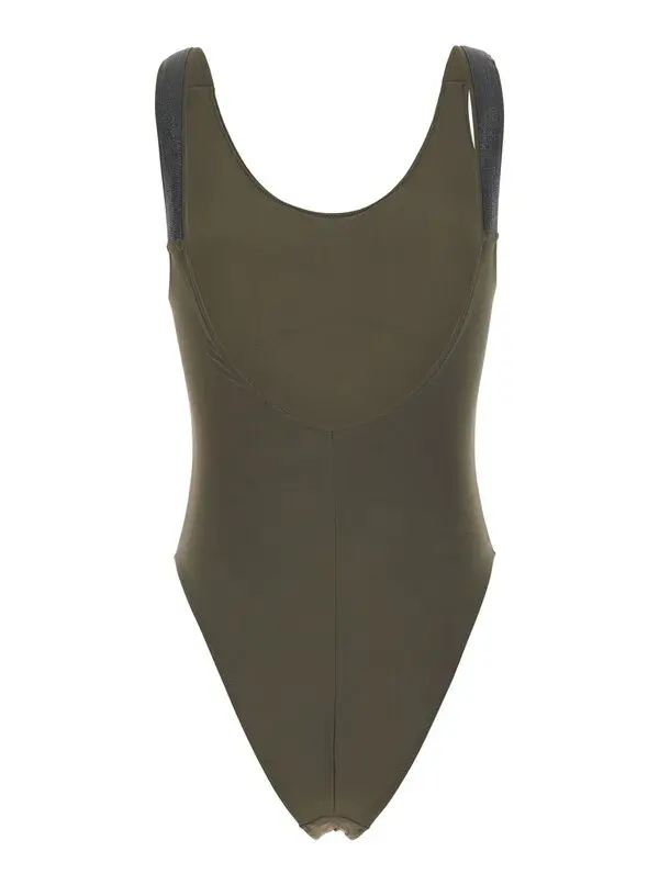 Brunello Cucinelli One-piece Swimsuit With Monil Detail - Multicolor