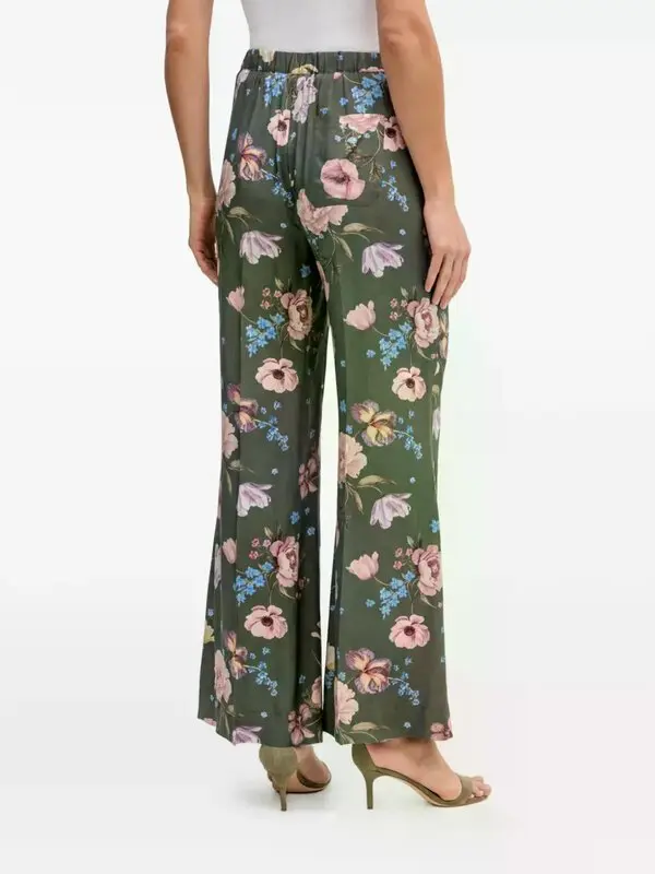 OUI Floral Print Elasticated Waist Trousers