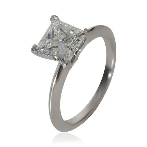 Tiffany & Co. 1.56 Carat Princess Diamond Engagement Ring