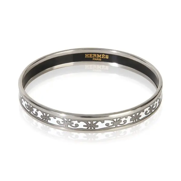 Hermès Narrow Enamel Balcons Du Guadalquivir Bracelet - Palladium_plated