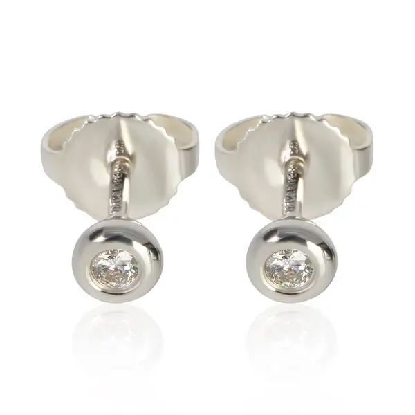 Tiffany & Co. Sterling Silver Diamond Stud Earrings - Sterling_silver