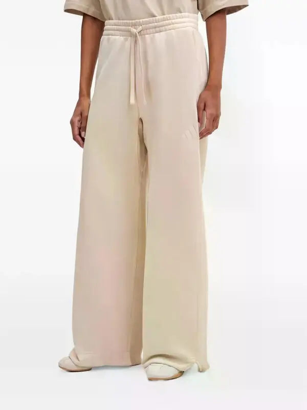 Adidas All Szn Drawstring Wide-leg Pants - Neutrals