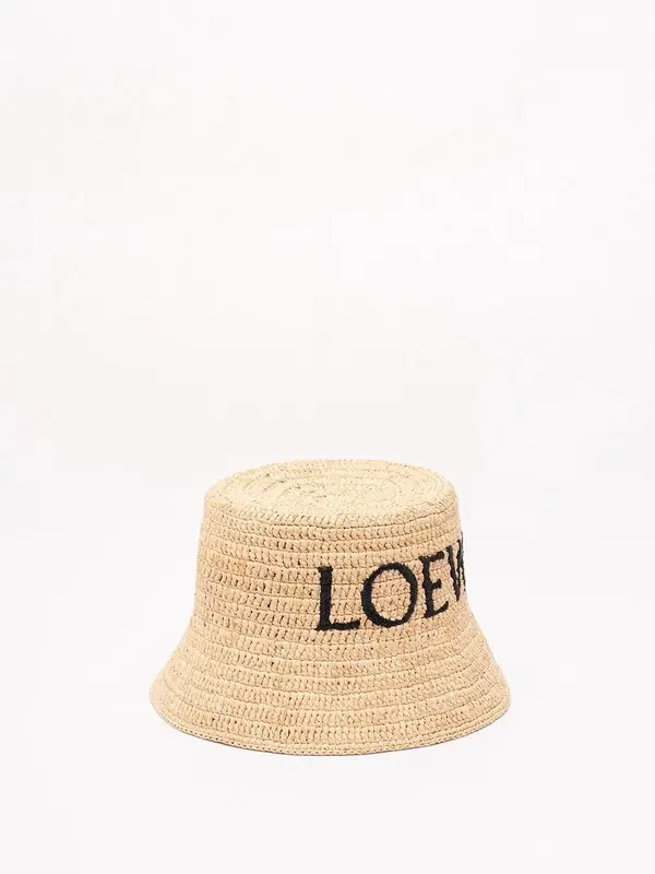 Loewe Raffia Bucket Hat - Multicolor