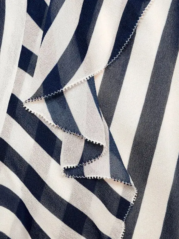 SELF-PORTRAIT Striped Georgette Maxi Dress