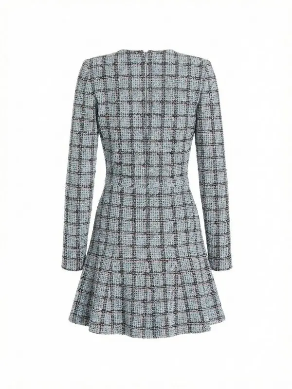 SELF-PORTRAIT Check Knit Mini Dress