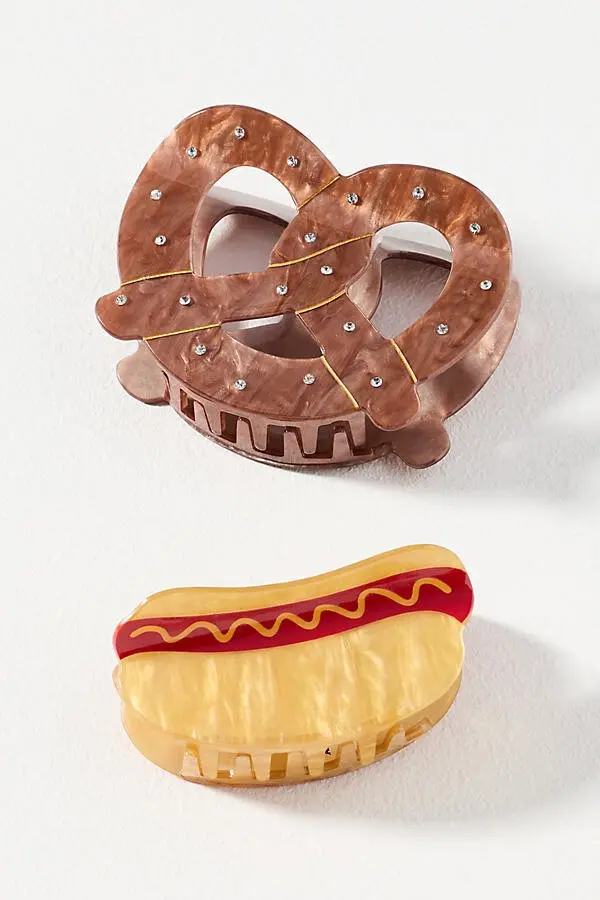 FRASIER STERLING Summer Claw Clips, Set Of 2 - Summer Snacks