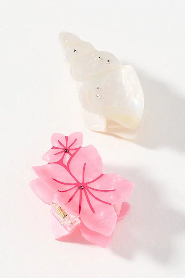 FRASIER STERLING Summer Claw Clips, Set Of 2 - Island Breeze