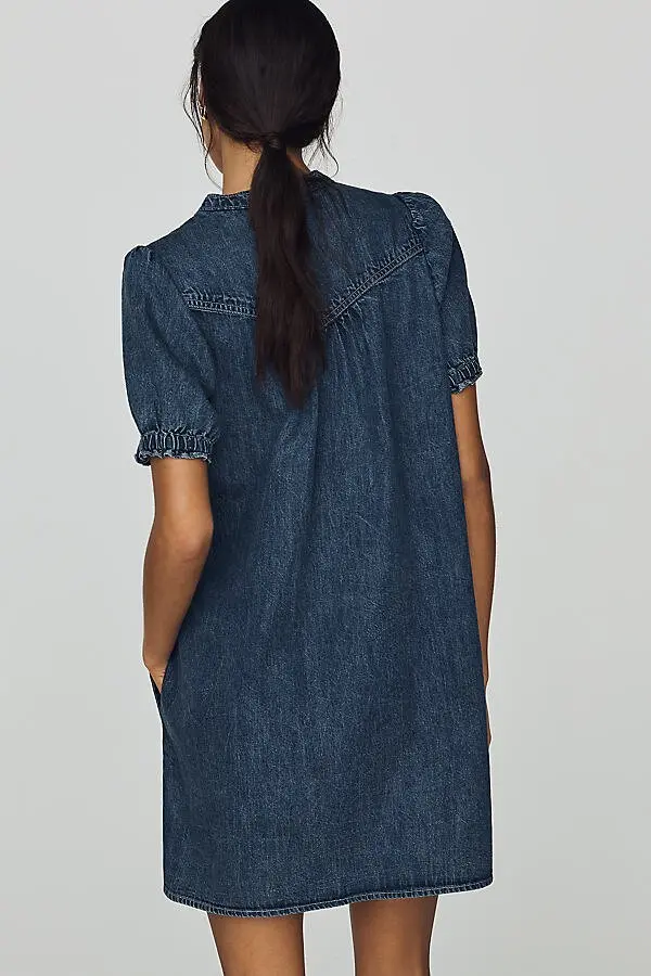 PILCRO Aly Puff-sleeve Mini Dress
