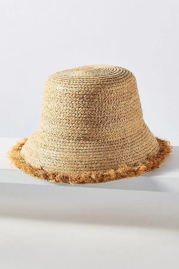 San Diego Hat Frayed Edge Bucket Hat - Neutral
