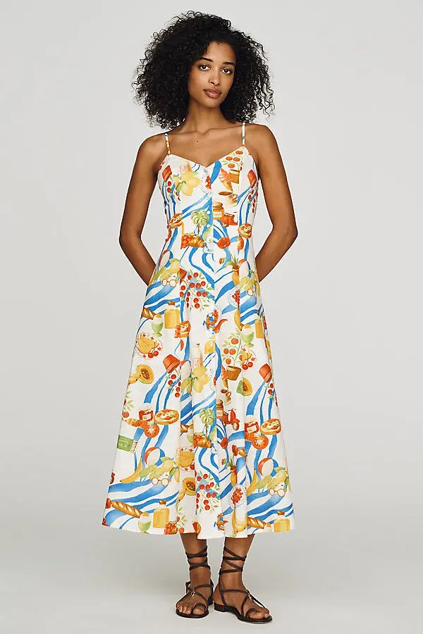 Moon River A-le Dress - White Multi