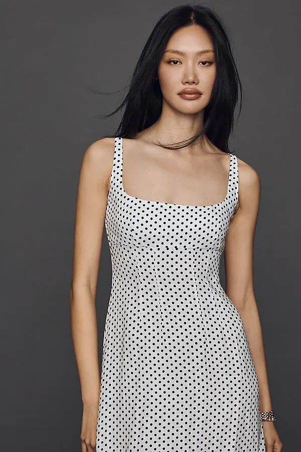 REFORMATION Sabine Linen Midi Dress