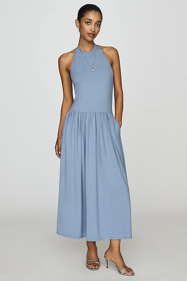 REFORMATION Clara Knit Midi Dress - Storm