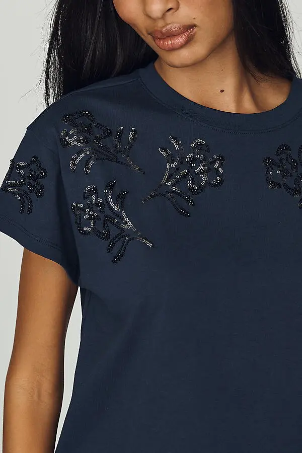 Rag & Bone Beaded Floral Top