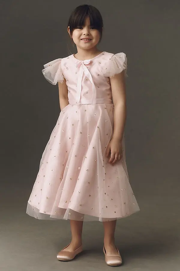 GIÓ BESPOKE Giaci Puuff Sleeve Midi Dress