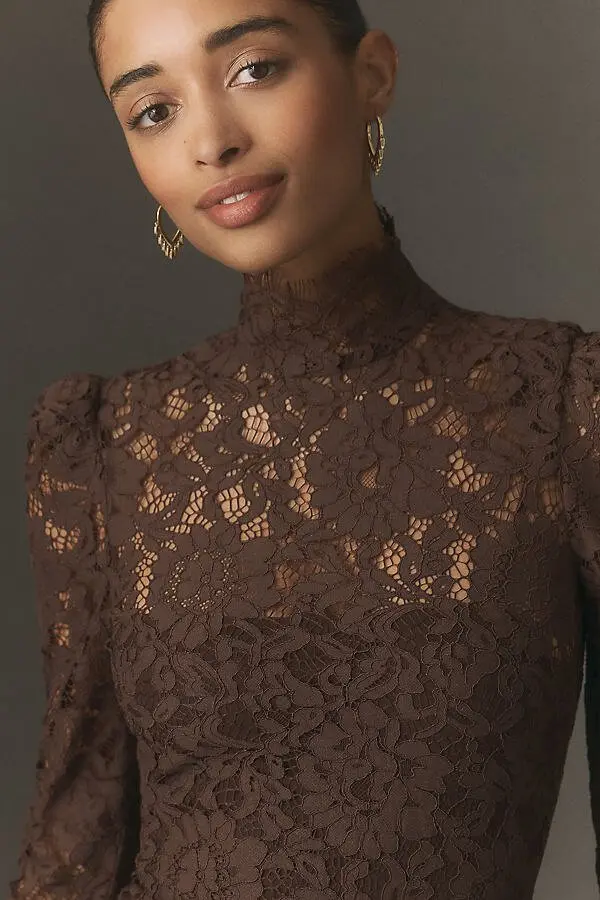 DE LA VALI Bodita Lace Mini Dress