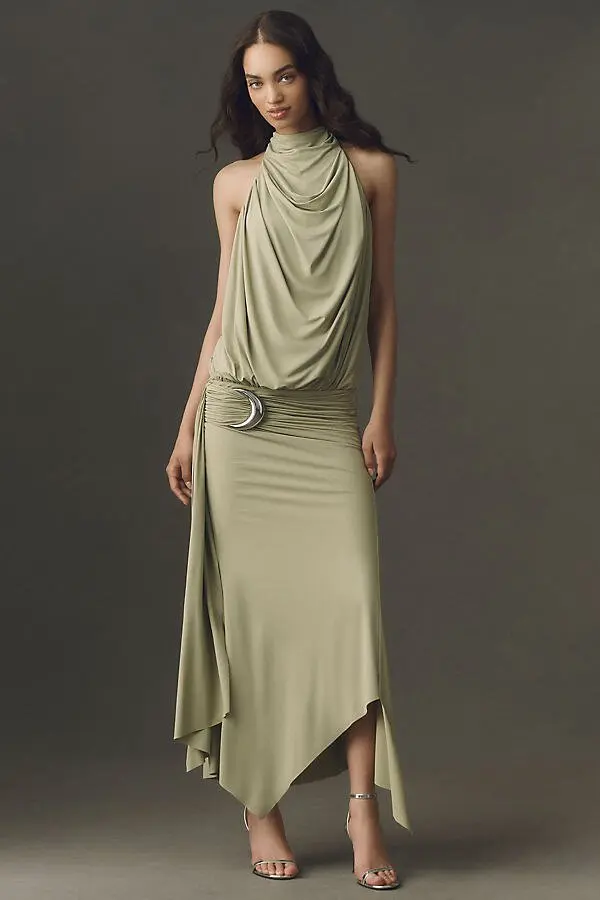 DE LA VALI Vida Midi Dress - Green