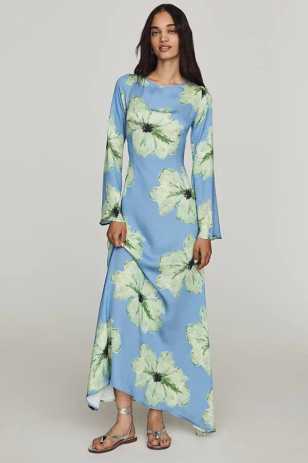 THE WOLF GANG Leona Dress - Cornflower