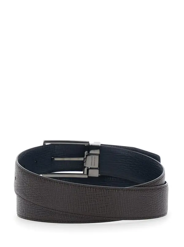 FERRAGAMO Gancini Buckle Reversible Leather Belt
