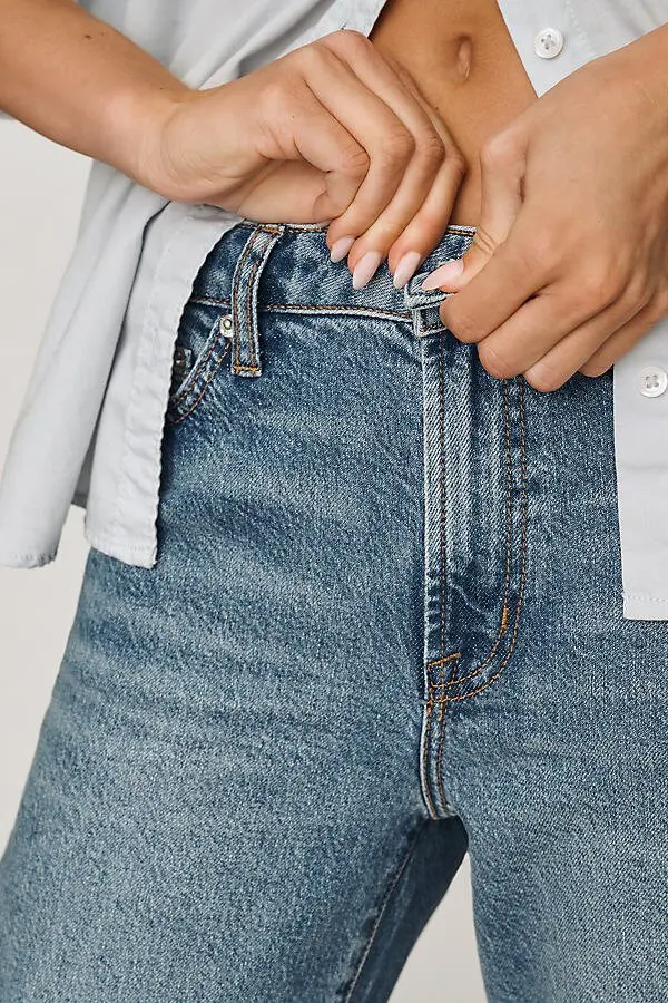 PISTOLA Aleks Crop Mid-rise Straight Jeans