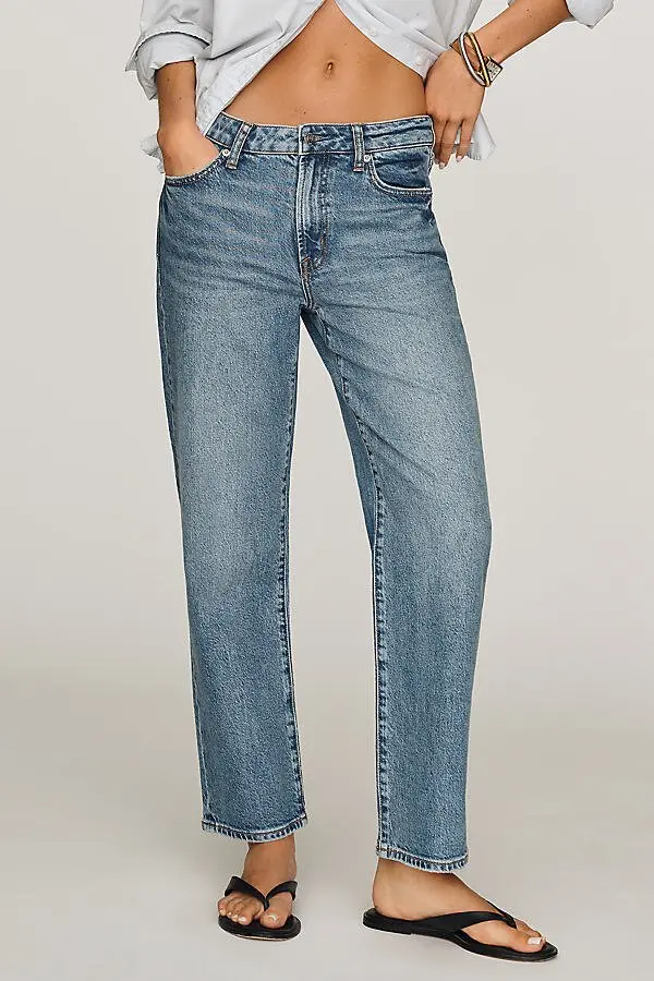 PISTOLA Aleks Crop Mid-rise Straight Jeans