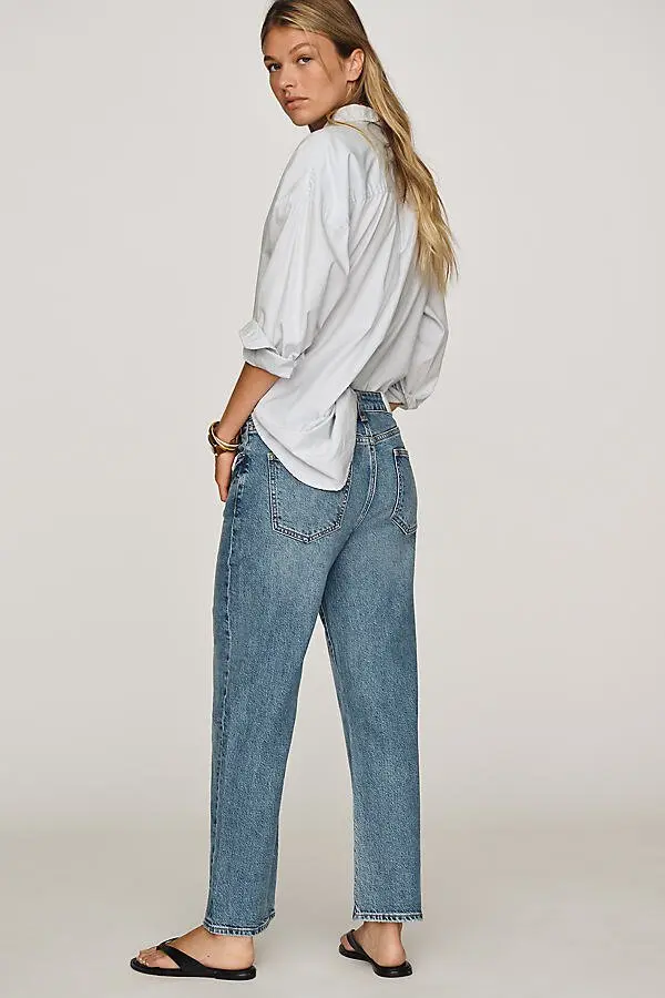 PISTOLA Aleks Crop Mid-rise Straight Jeans