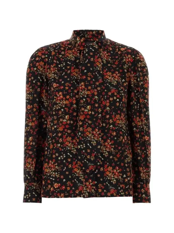 Gucci Floral Print Silk Shirt - Multicolor