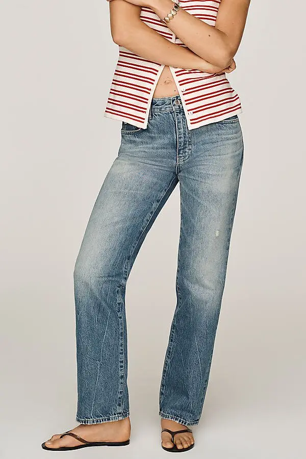 Ag Brley Mid-rise Straight Jeans