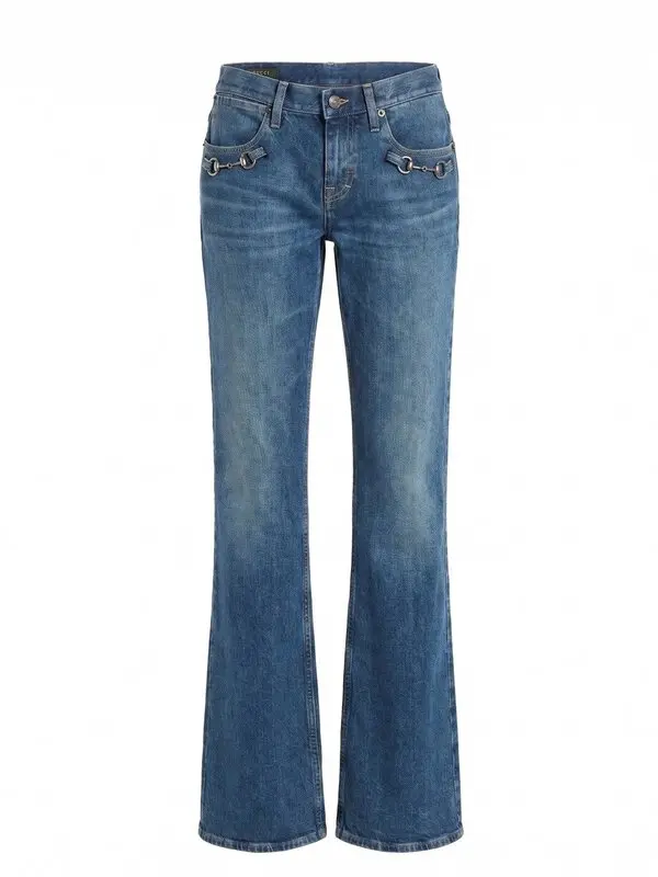 Gucci Low Rise Flare Pants - Multicolor