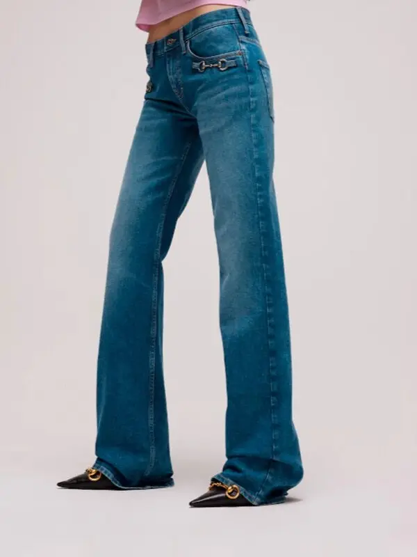 Gucci Low Rise Flare Pants - Multicolor