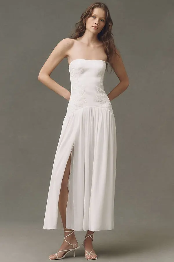 MARE MARE Deco Bustier Maxi Dress - Ivory