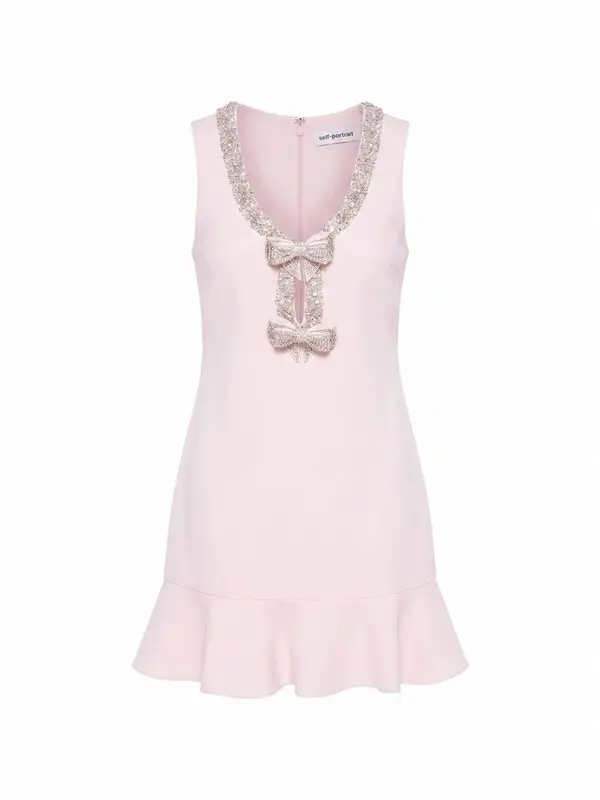 SELF-PORTRAIT Crepe Mini Dress - Multicolor