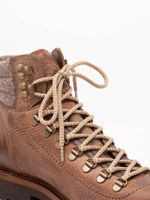 Brunello Cucinelli Calf Leather Lace-up Boots