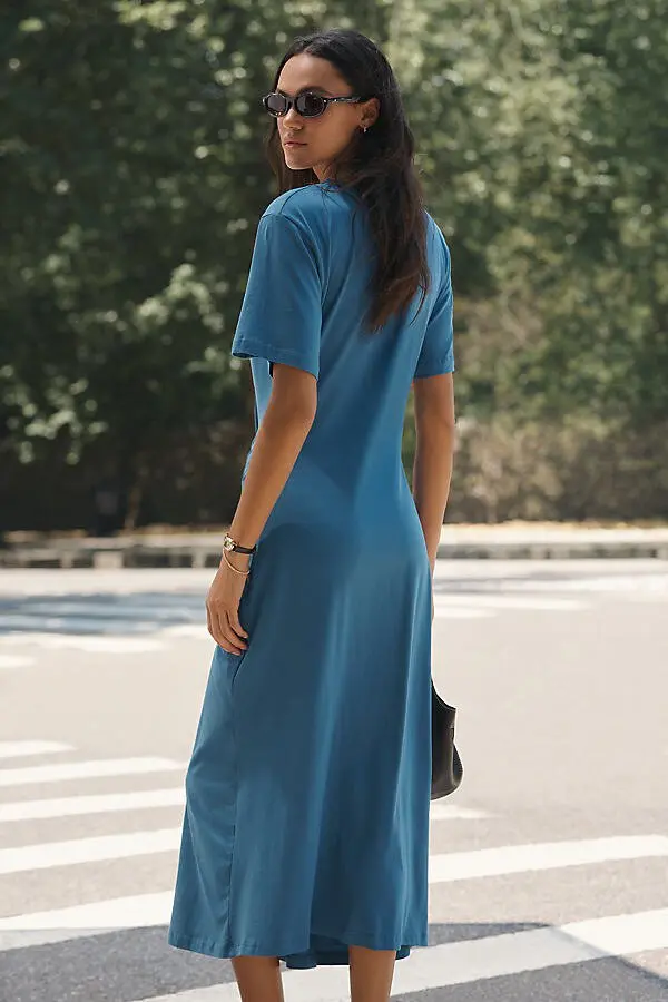 ruched daily dress Daily Practice Cotton Ruched T-shirt Dress