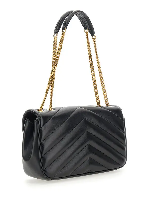 Saint Laurent Loulou' Medium Quilted Leather Crossbody Bag With Cassandre Plaque - Multicolor