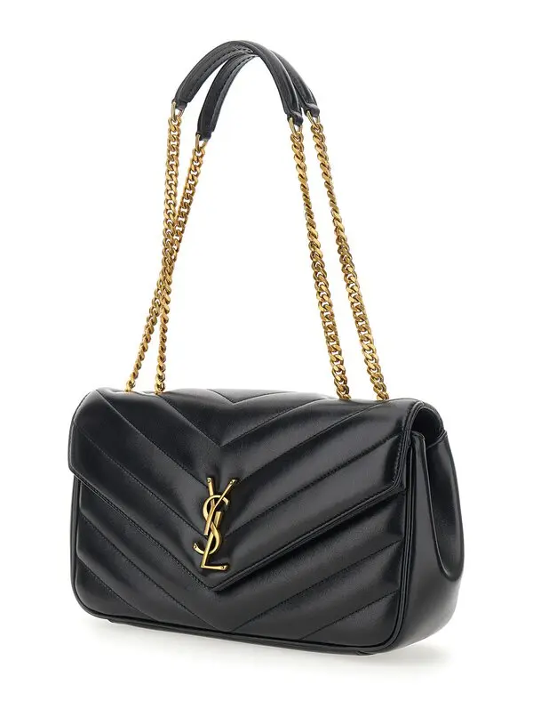 Saint Laurent Loulou' Medium Quilted Leather Crossbody Bag With Cassandre Plaque - Multicolor