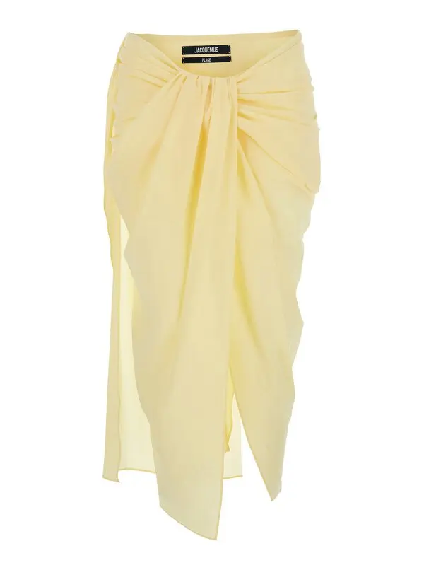 Jacquemus La Jupe Paréo Midi Skirt - Yellow