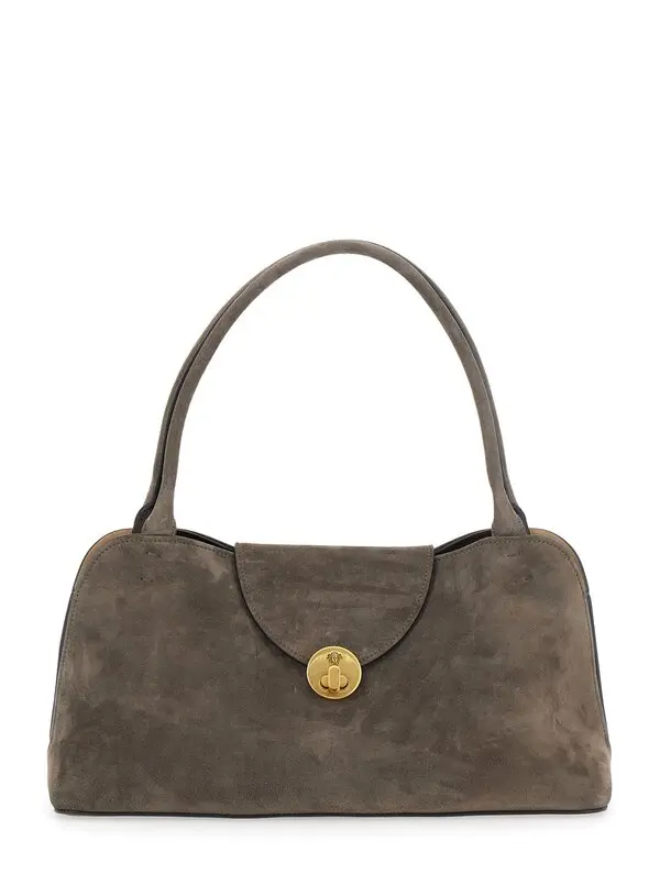 Versace Medium Ew Shoulder Calf Leather - Brown