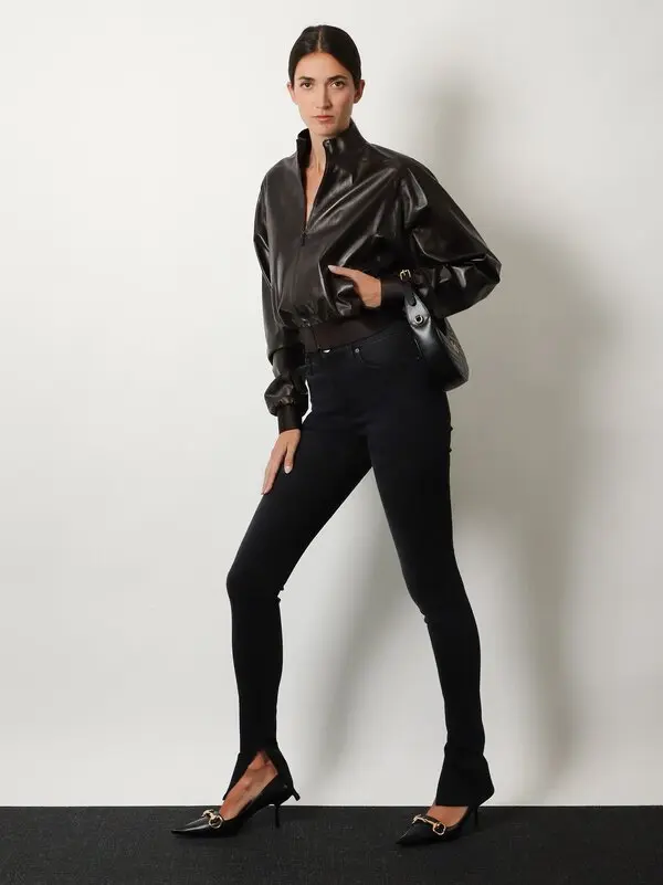 Gucci Soft Nappa Leather Bomber Jacket - Multicolor