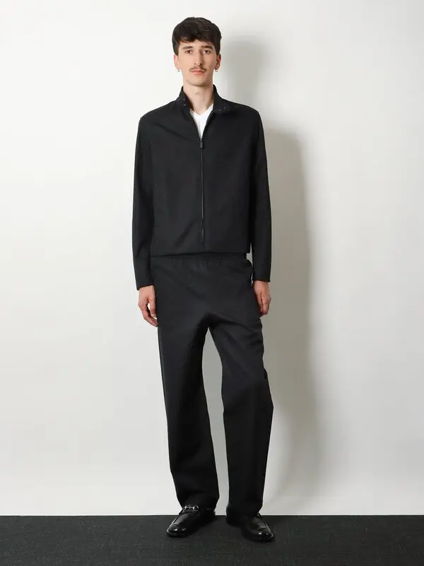 Gucci Gg Cotton Fabric Zip Jacket - Black